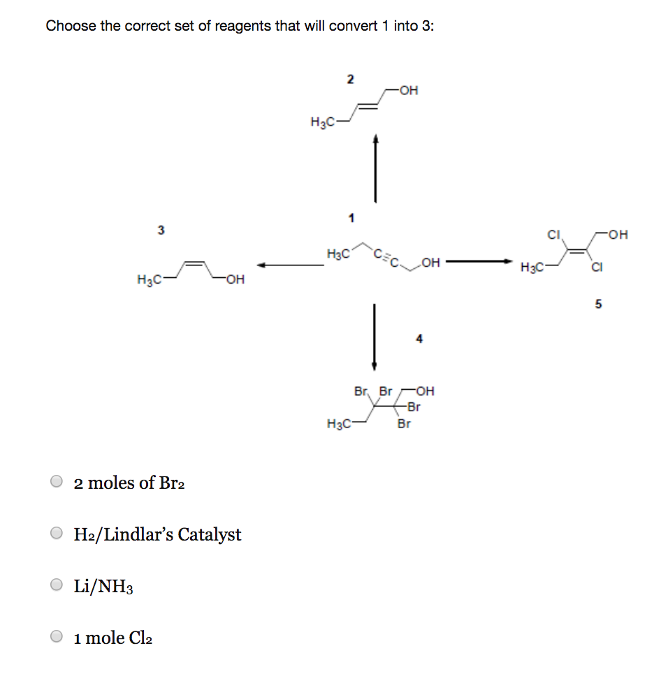 Solved Choose the correct set of reagents that will convert | Chegg.com