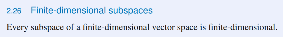 Solved 2.26 ﻿Finite-dimensional subspacesEvery subspace of a | Chegg.com