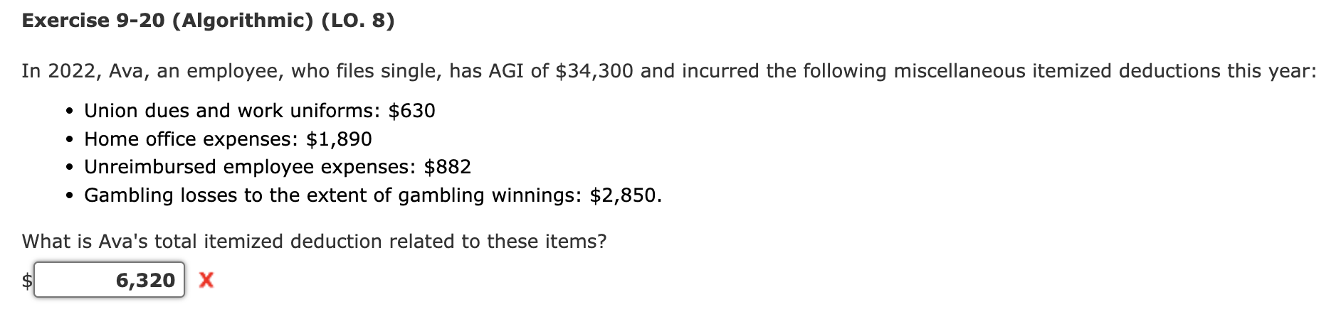 Solved Exercise 9-20 (Algorithmic) (LO. 8) In 2022, Ava, an | Chegg.com