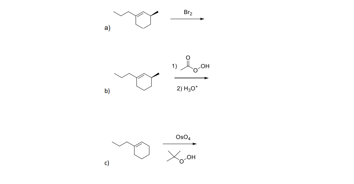 Solved Draw the product (s) of each reaction showing the | Chegg.com