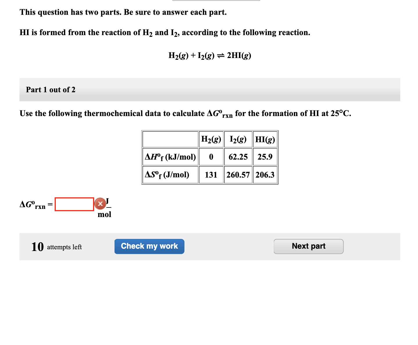 Solved This question has two parts. Be sure to answer each | Chegg.com