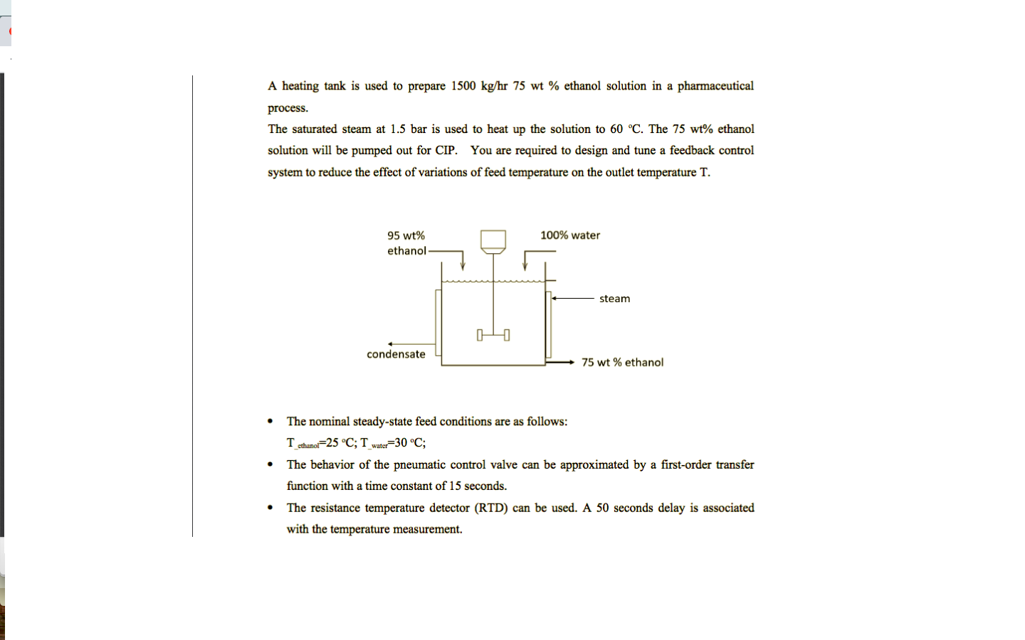 Solved 1 ) Draw a block diagram of the temperature | Chegg.com
