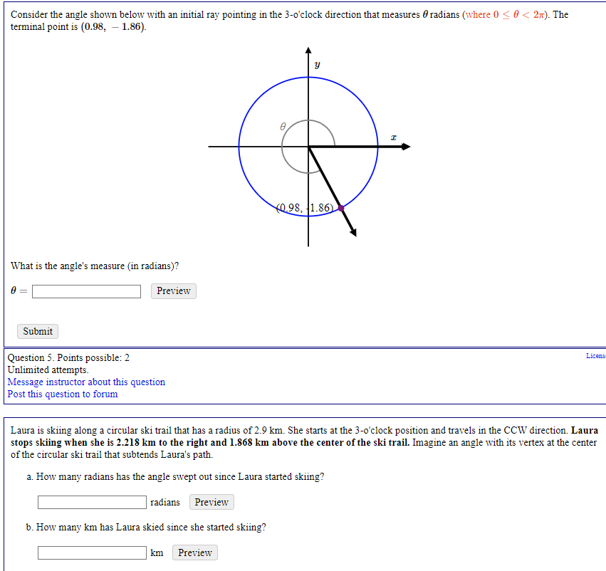 Solved Consider an angle with an initial ray pointing in the | Chegg.com