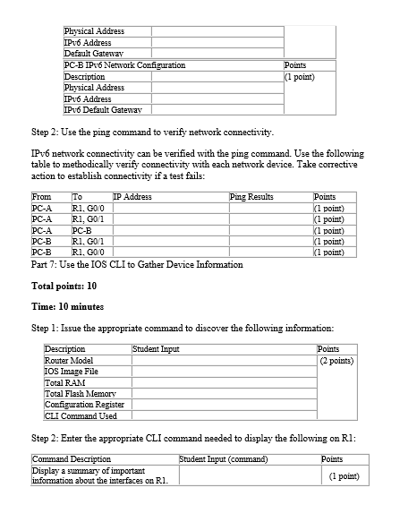 CCNA: Introduction to Networks Skills Asgegsment - | Chegg.com