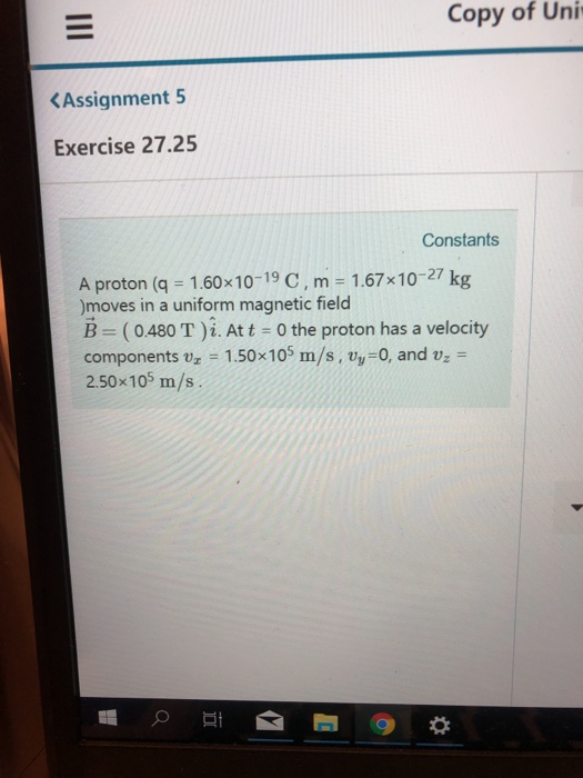 Solved Copy of Uni KAssignment 5 Exercise 27.25 Constants A | Chegg.com