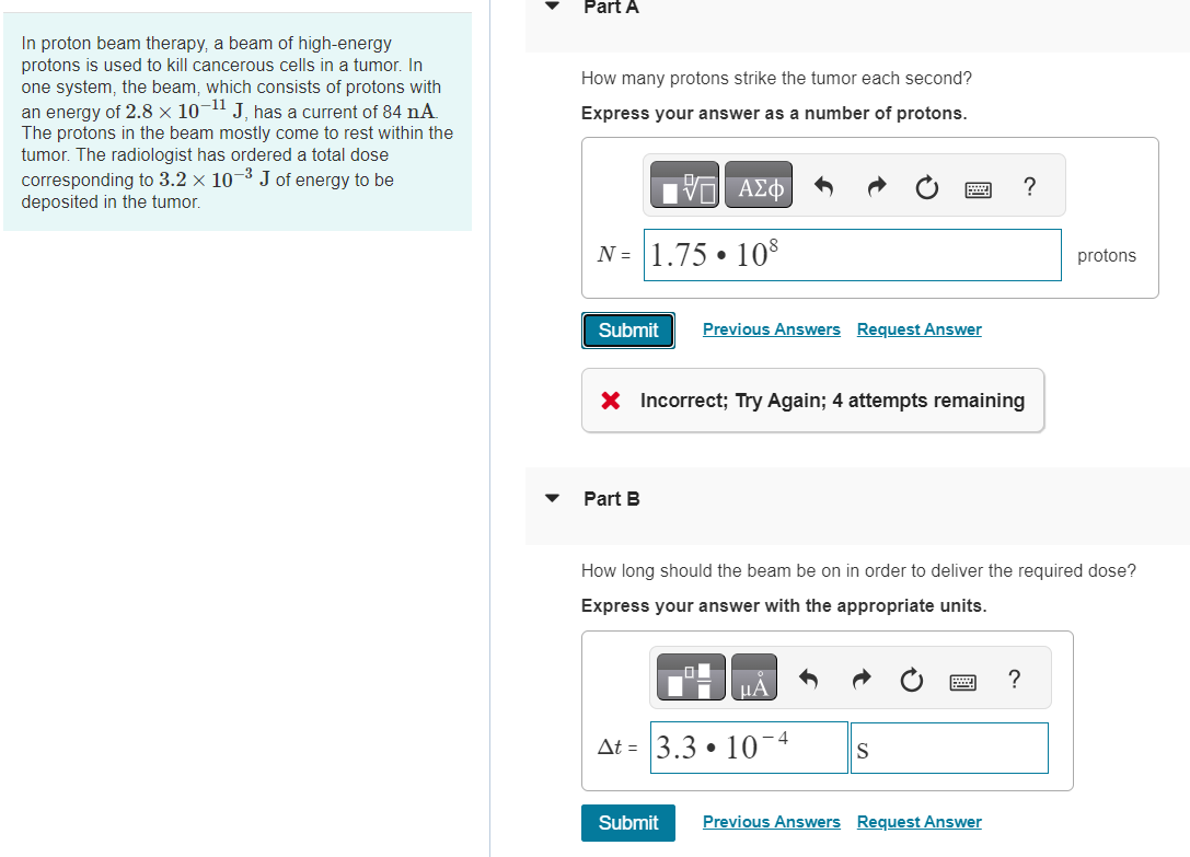 Solved I In one system, the beam, which consists of protons | Chegg.com