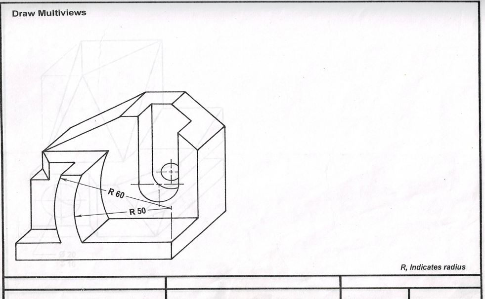 Solved Draw the top, front, and side views of these | Chegg.com