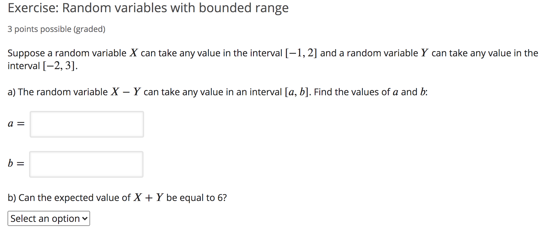 Solved Exercise: Random variables with bounded range 3 | Chegg.com