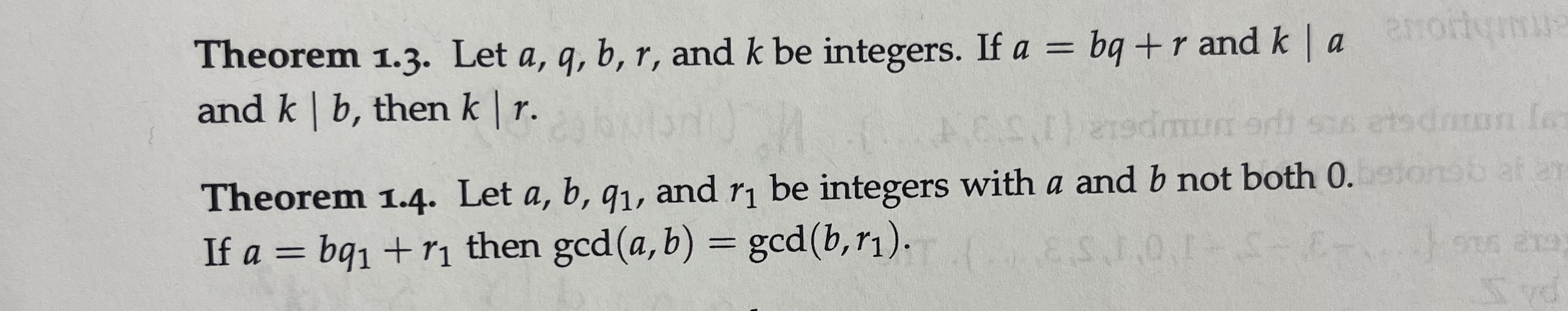 Solved Theorem 1.3. ﻿Let a,q,b,r, ﻿and k ﻿be integers. If | Chegg.com