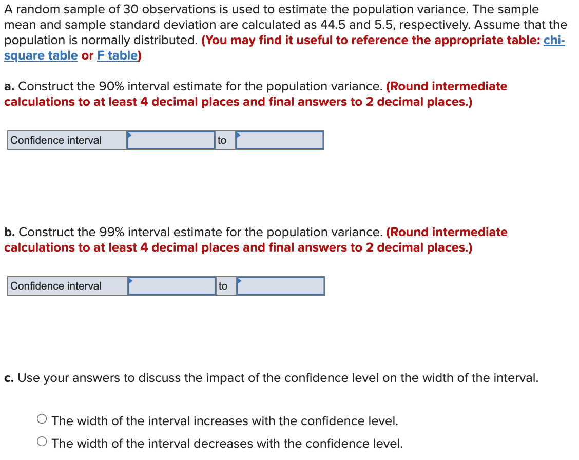 Solved A random sample of 30 observations is used to | Chegg.com