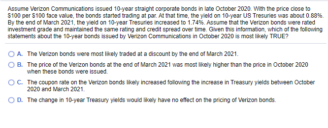 Solved Assume Verizon Communications issued 10-year straight | Chegg.com