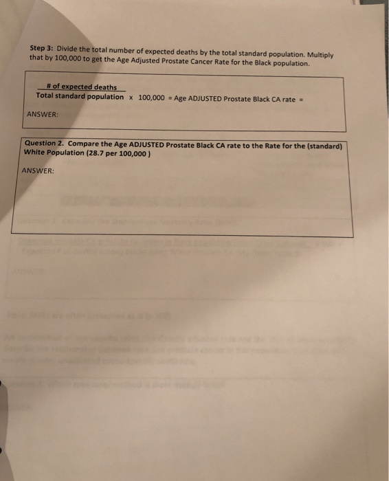 DIRECT METHOD OF RATE ADJUSTMENT Step 1: Calculate | Chegg.com