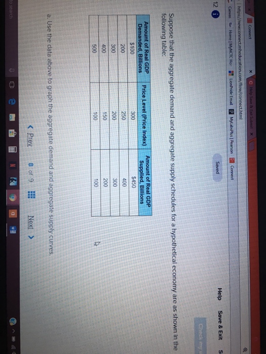 Solved Email Help Save & Exit s 12 Saved Suppose that the | Chegg.com