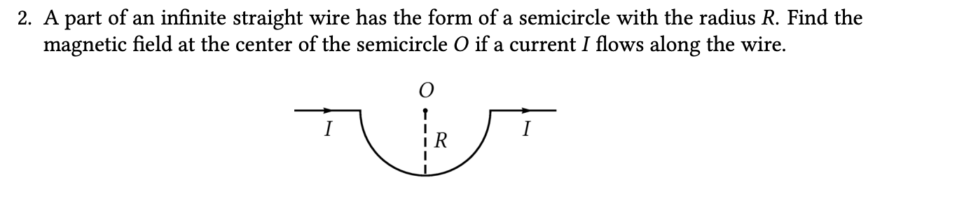 Solved by an EXPERT 2. ﻿A part of an infinite straight wire has the form | Chegg.com
