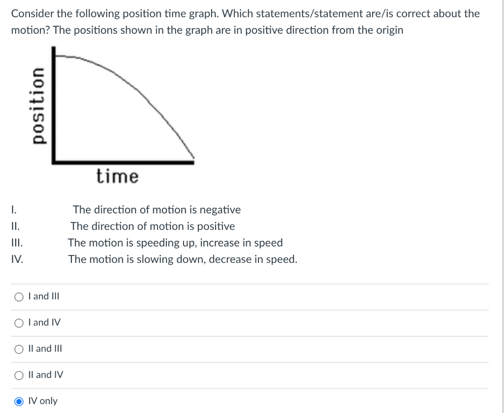 Solved Consider the following position time graph. Which | Chegg.com