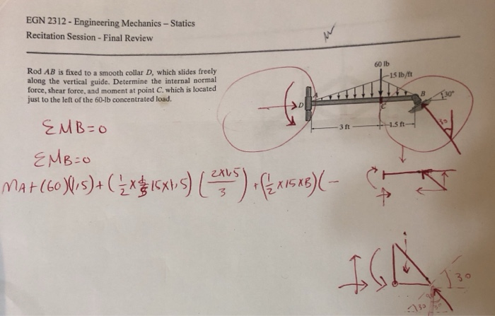 Solved EGN 2312- Engineering Mechanics- Statics Recitation | Chegg.com