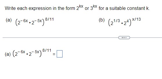 Solved Write each expression in the form 2kx or 3kx for a | Chegg.com
