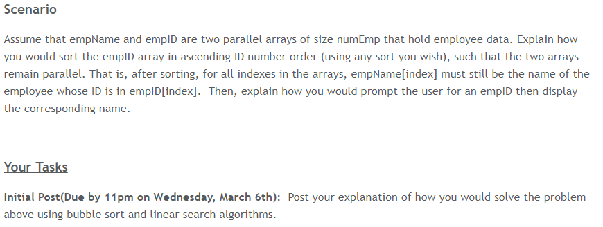 Solved Scenario Assume that empName and emplD are two | Chegg.com