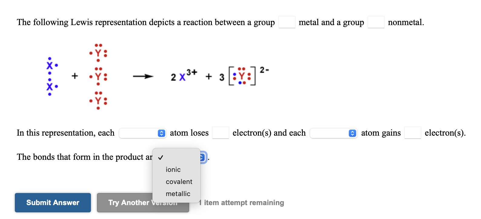 Solved The following Lewis representation depicts a reaction | Chegg.com