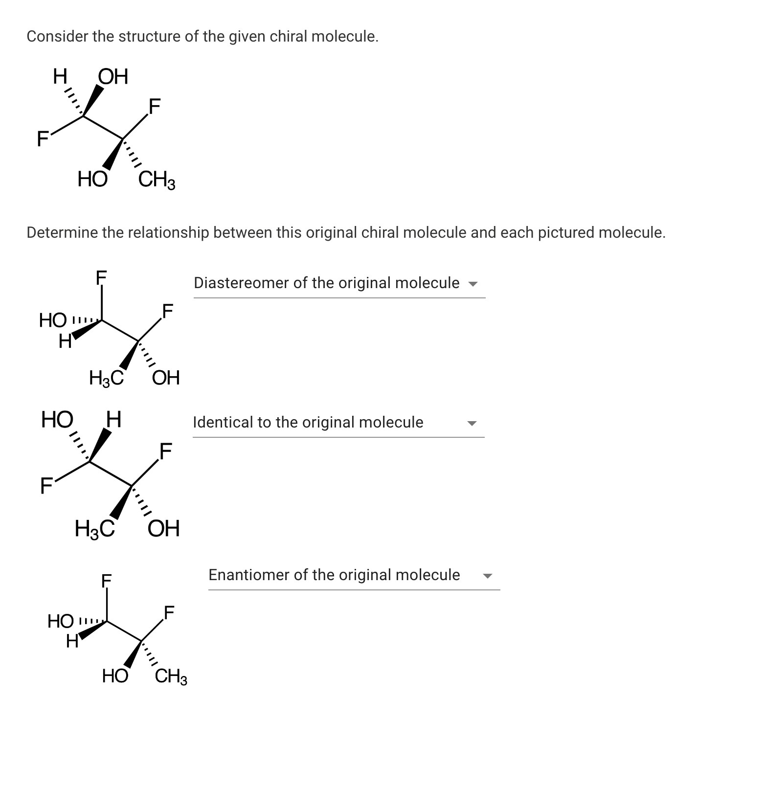 Solved Consider the structure of the given chiral molecule. | Chegg.com