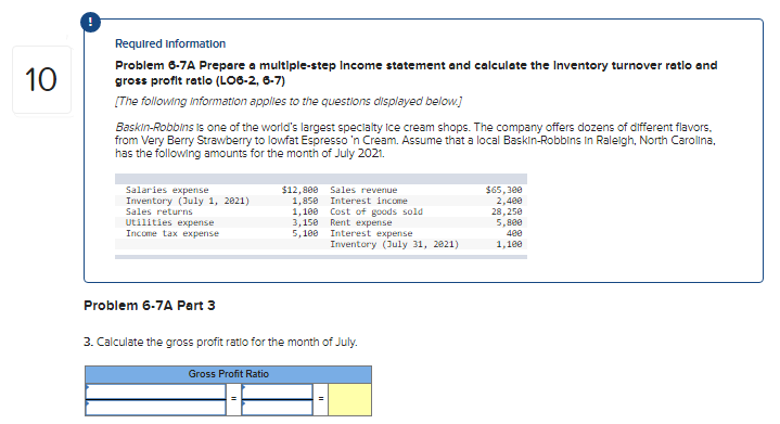 Solved Problem 6-7A Prepare a multiple-step income statement | Chegg.com