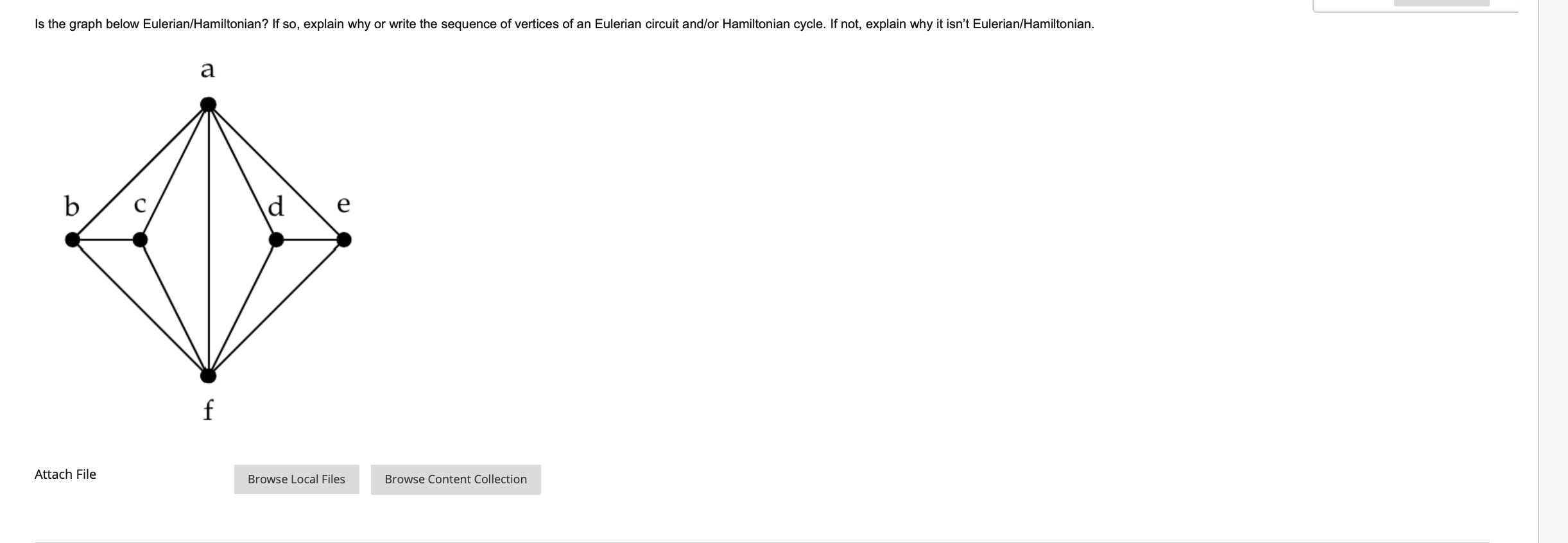 Solved Is the graph below Eulerian/Hamiltonian? If so, | Chegg.com