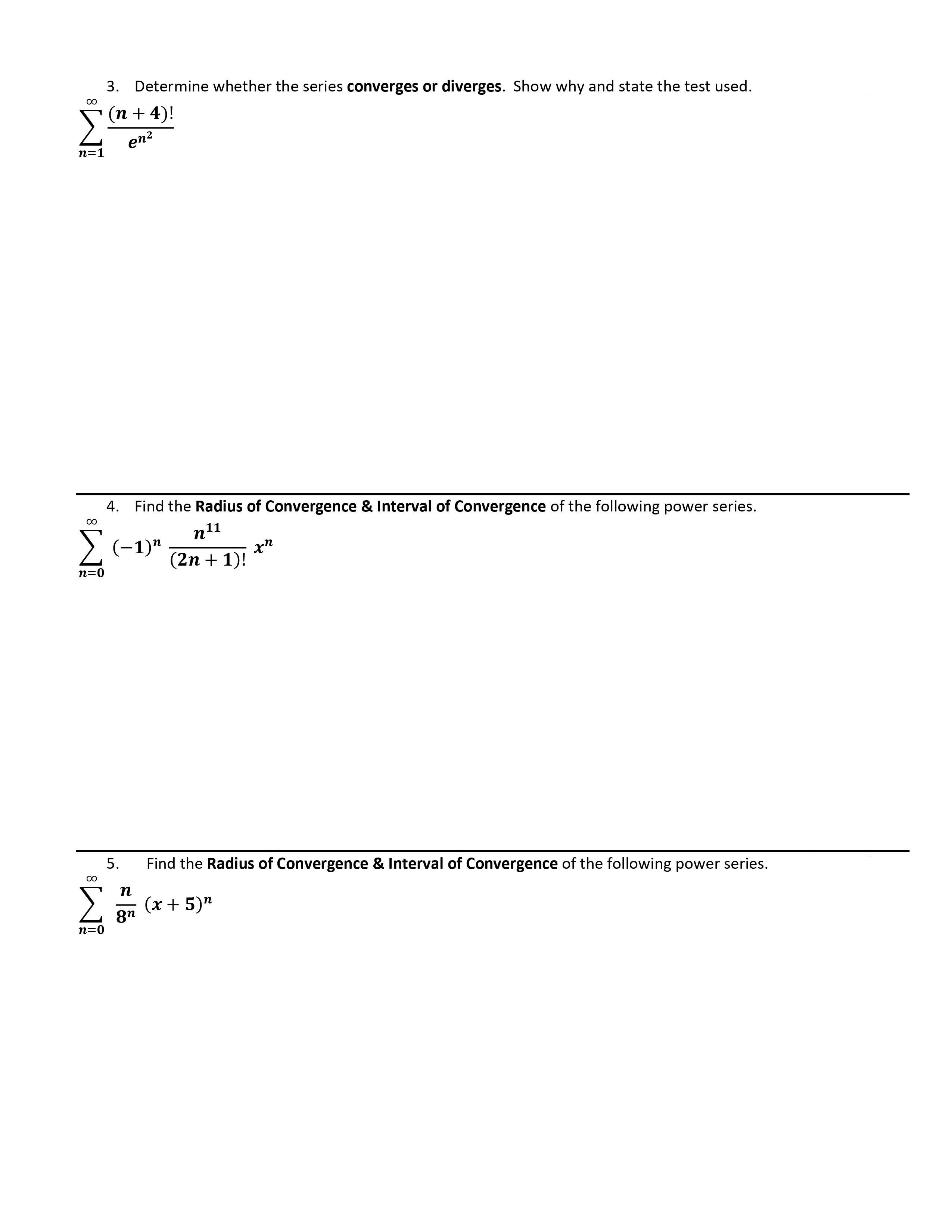 Solved 3. Determine whether the series converges or | Chegg.com