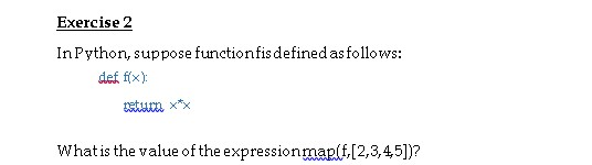 Solved Exercise 2 In Python, suppose functionfis defined as | Chegg.com