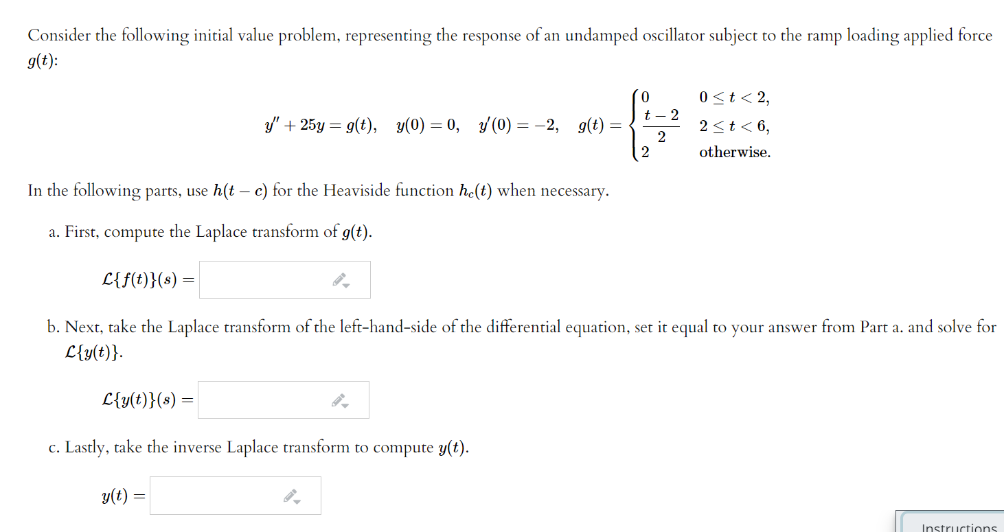 Solved Consider the following initial value problem, | Chegg.com