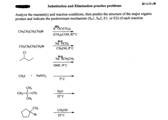 Solved Substitution and Elimination practice problems | Chegg.com