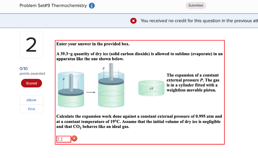Solved Problem Set#9 Thermochemistry i Submitted You | Chegg.com