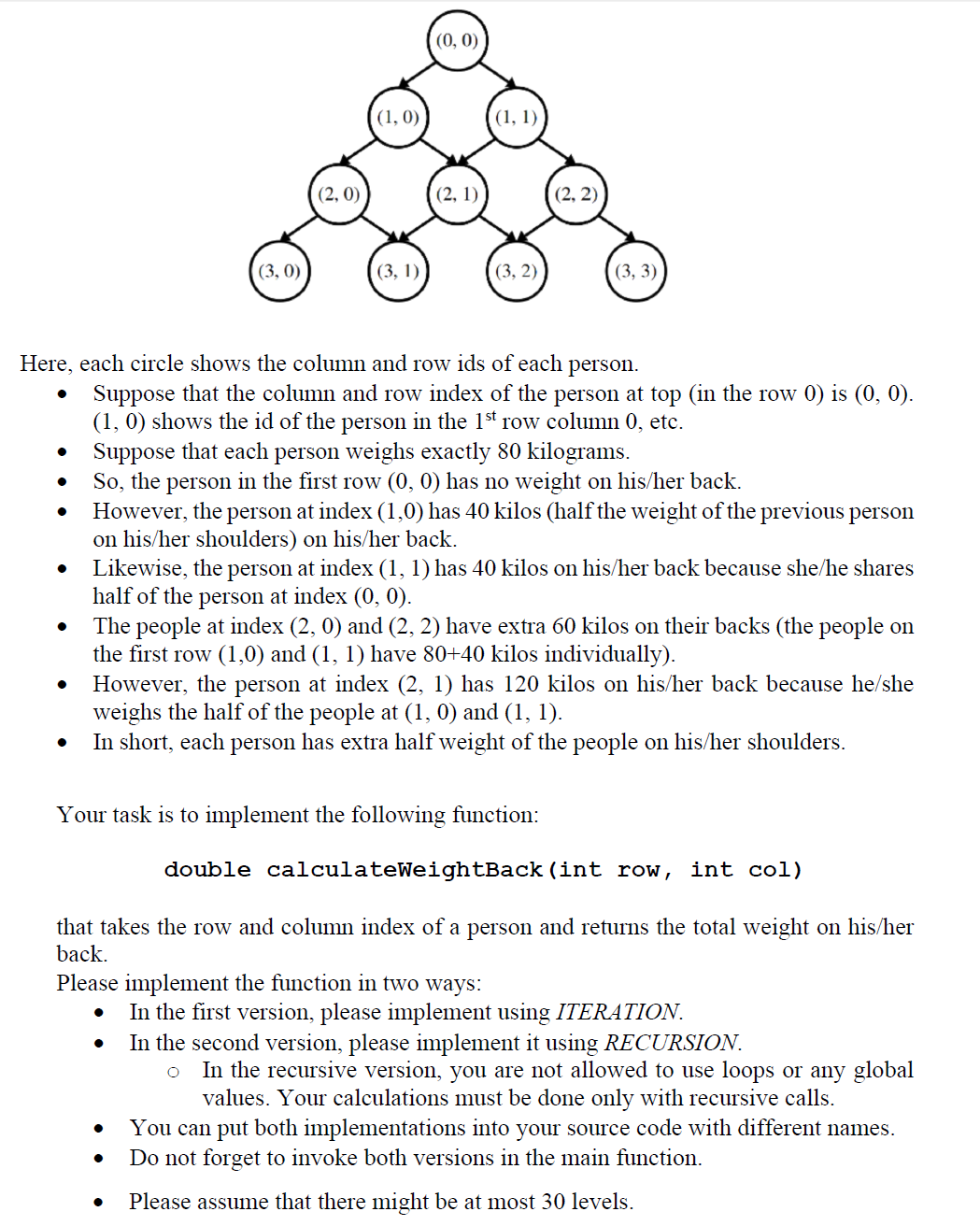 Solved Implement in C.Ex: The person at index (2, 1) must be | Chegg.com