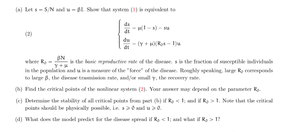 Solved Problem 2 : The SIR model for disease spread In this | Chegg.com