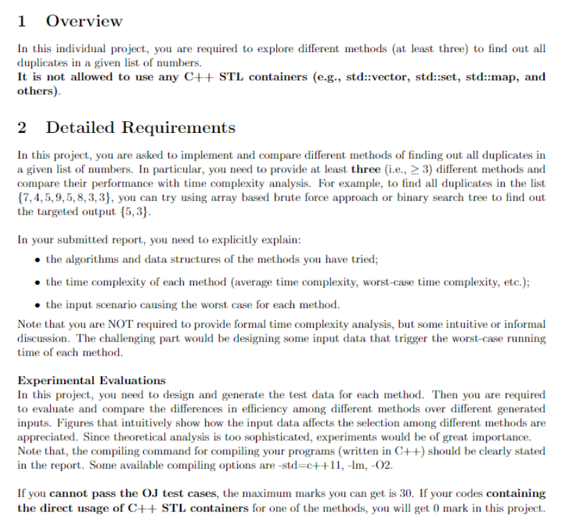 Solved 1 Overview In this individual project, you are | Chegg.com