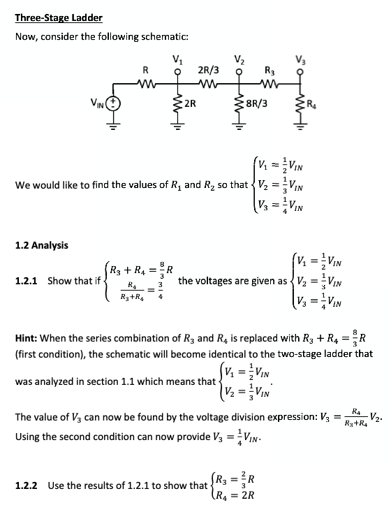 Solved Three-Stage Ladder Now, consider the following | Chegg.com