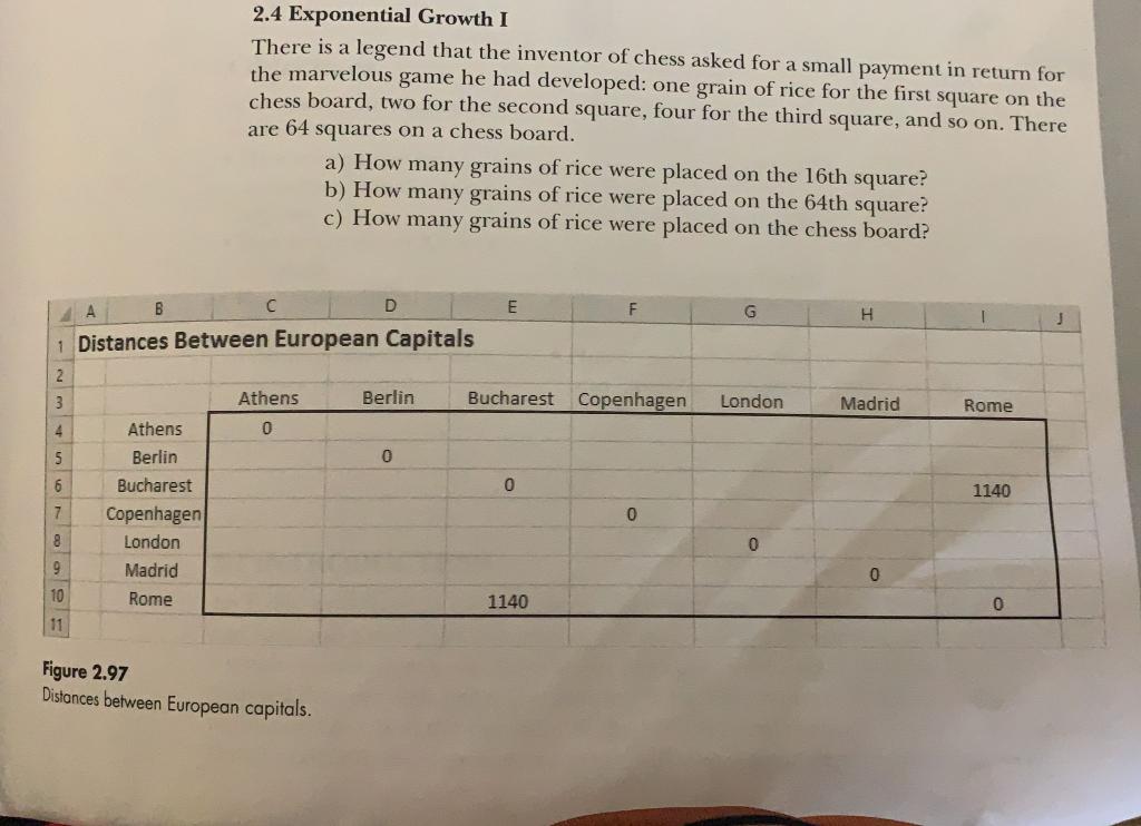 Solved 2.4 Exponential Growth I There is a legend that the | Chegg.com