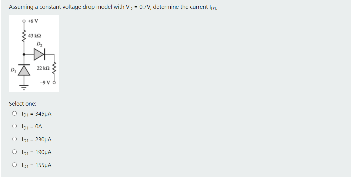 Solved Assuming a constant voltage drop model with Vp = | Chegg.com