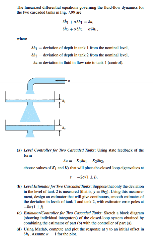 The linearized differential equations governing the | Chegg.com