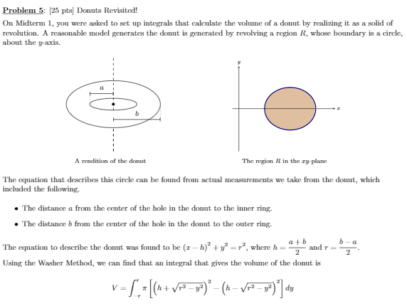 Solved Problem 5: (25 pts) Donuts Revisited! On Midterm 1, | Chegg.com