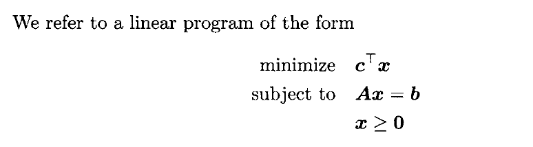Solved We refer to a linear program of the form minimize ctx | Chegg.com