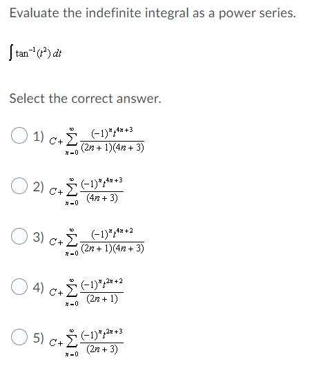 Solved Evaluate the indefinite integral as a power series. | Chegg.com