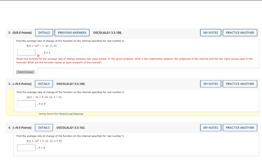 Solved Find the average rate of change of the function on | Chegg.com