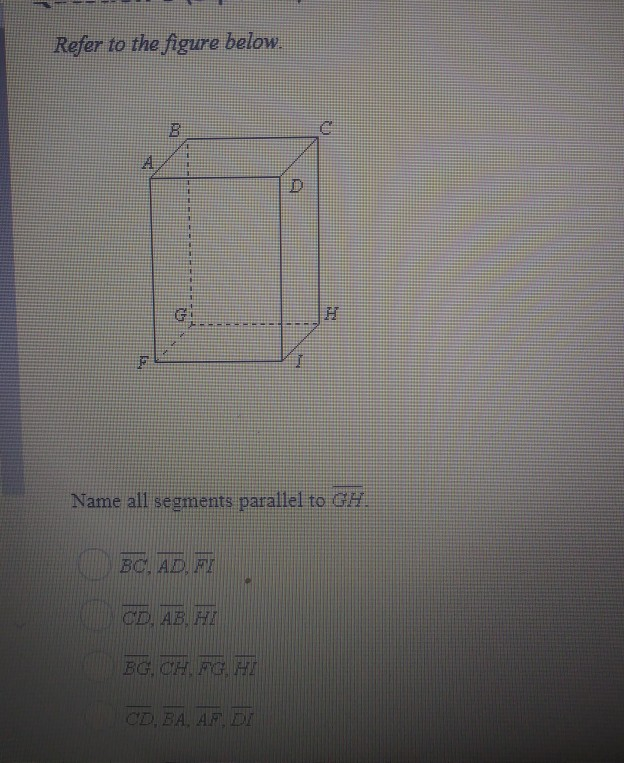 Solved Refer to the figure below. B E Name all segments | Chegg.com