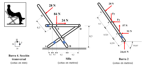 The wooden folding chair has the dimensions shown and | Chegg.com