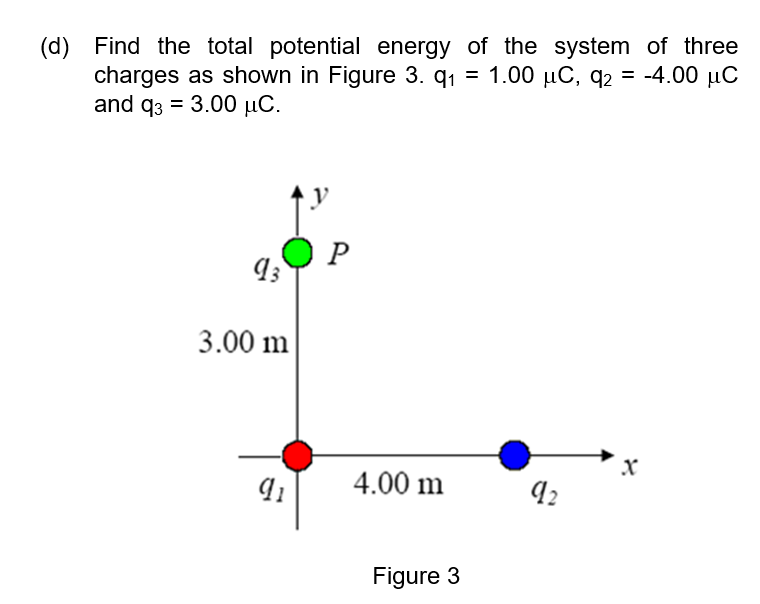 Solved d) Find the total potential energy of the system of | Chegg.com