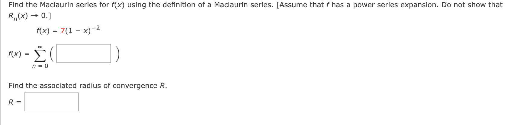 [Solved]: Please asist ASAP! Thank you! Find the Maclaurin s