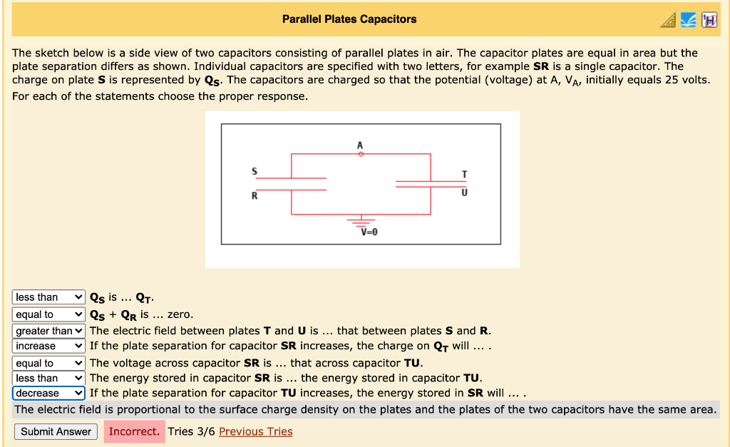 Solved Parallel Plates Capacitors ih The sketch below is a | Chegg.com