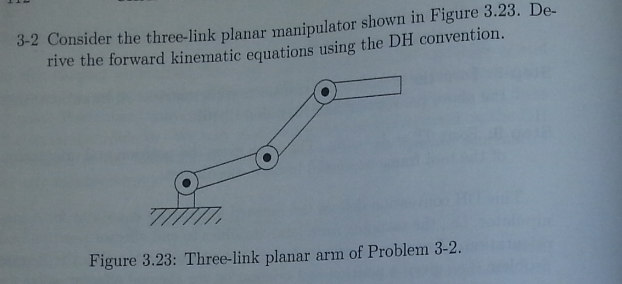 Solved 3-2 Consider the three-link planar manipulator shown | Chegg.com Solved 3-2 Consider the three-link planar manipulator shown | Chegg.com