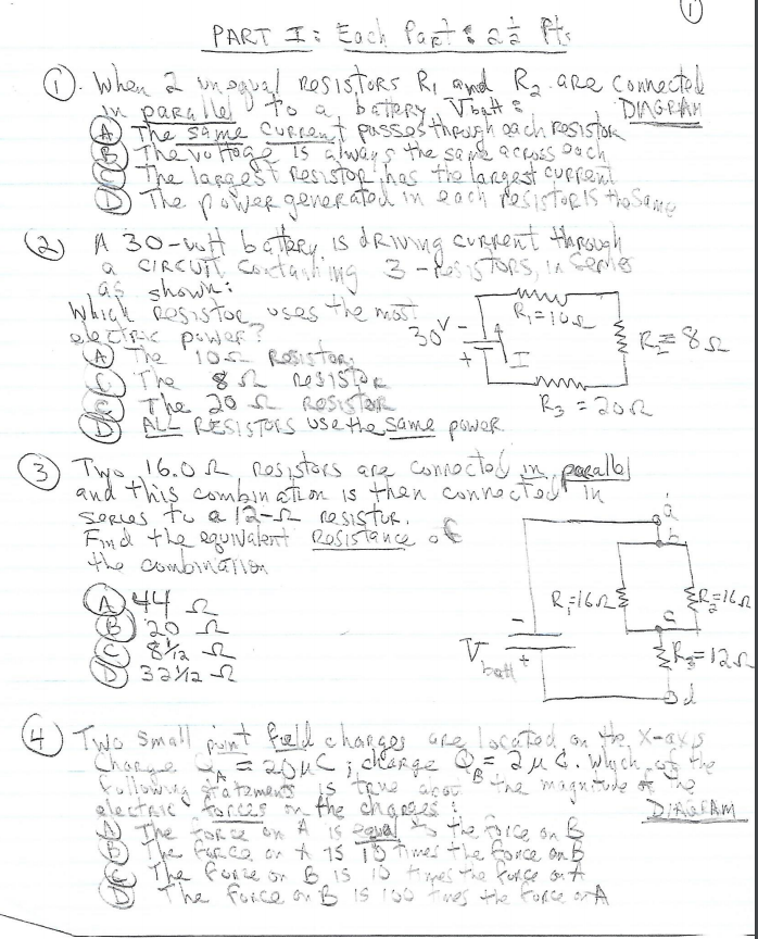 Solved e RPIO 18s PART II Each Parts and it's When a negual | Chegg.com
