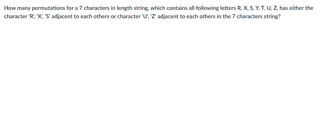Solved How many permutations for a 7 characters in length | Chegg.com